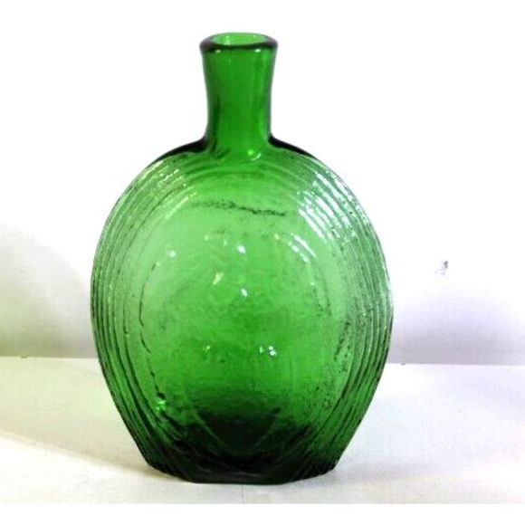 Art | Clevenger Bros Glass Works Green Glass Bottle Eagle Shield ...